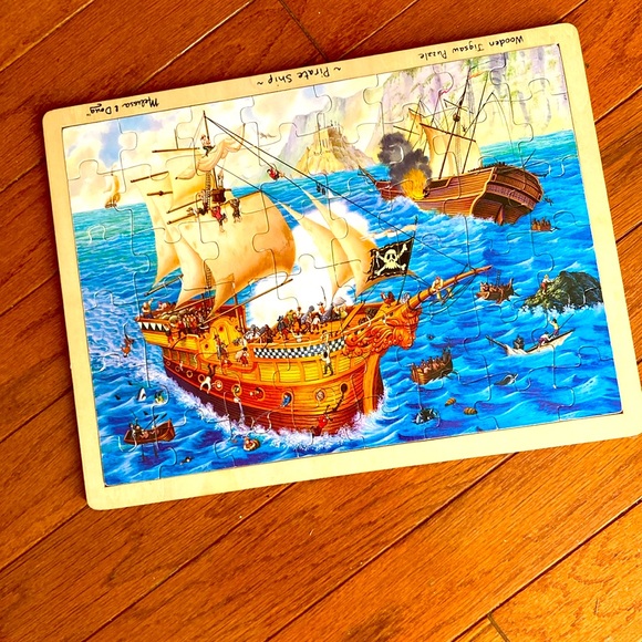 Melissa & Doug | Toys | Melissa Doug Pirate Ship Wooden Jigsaw Puzzle ...